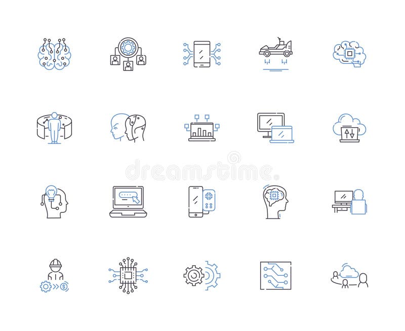 Geek Nerds Outline Icons Collection Geeks Nerds Hackers Gamers Techies Programmers