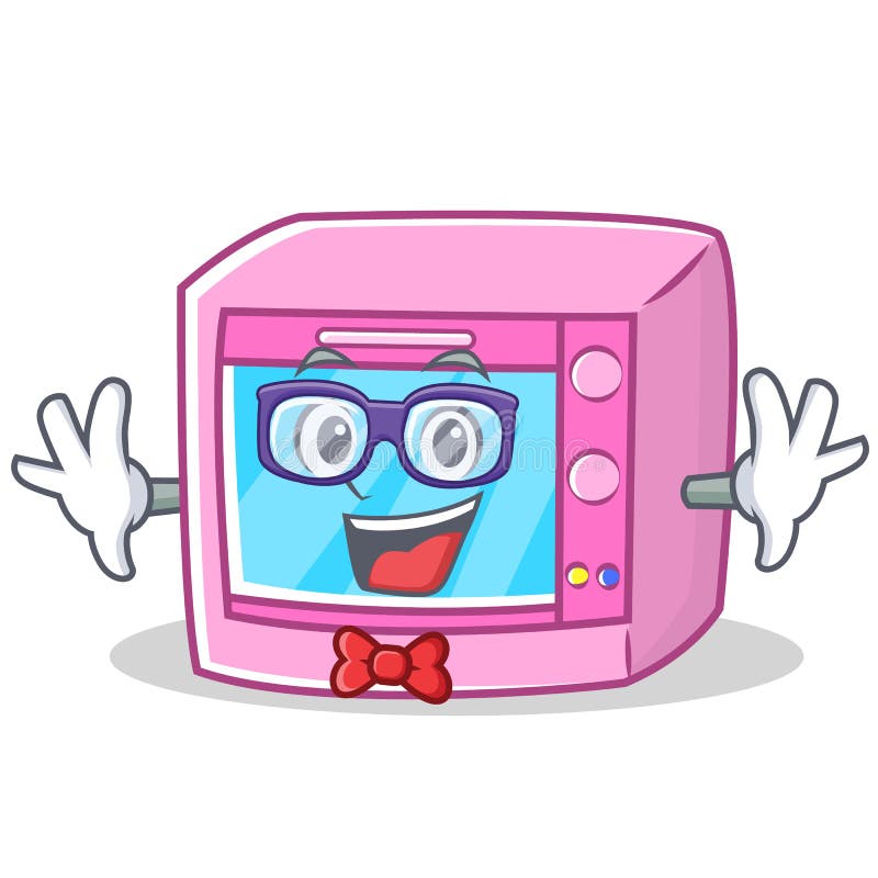 Geek Oven Microwave Character Cartoon Stock Vector - Illustration of ...