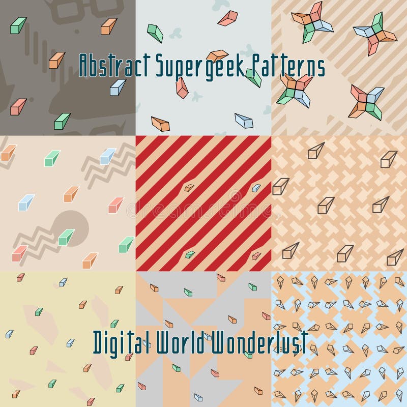 Geek pattern set stock vector. Illustration of creative - 68119880