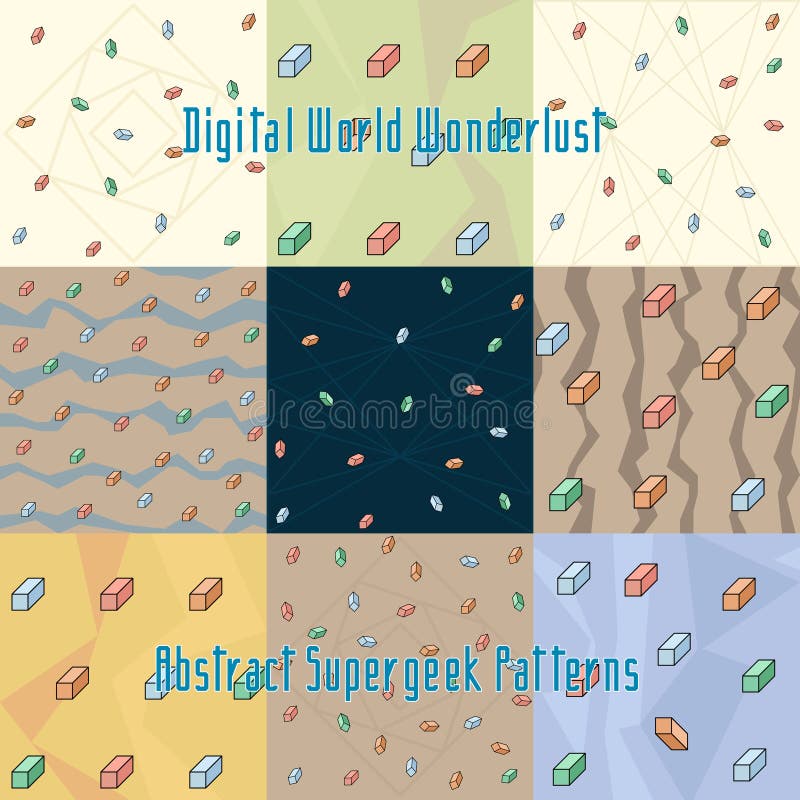 Geek pattern set stock vector. Illustration of geometric - 68126528