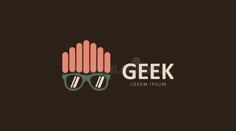 Geek People Logo Template. Creative and Unique Geek Logo Concept Stock ...
