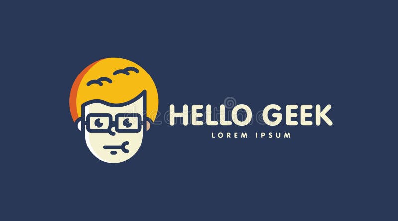 Geek People Logo Template. Creative and Unique Geek Logo Concept Stock ...