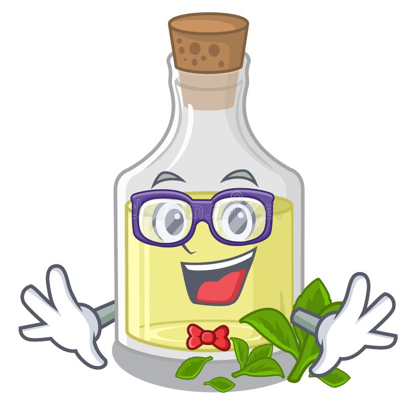 Geek Peppermint Oil in the Cartoon Shape Stock Vector - Illustration of ...