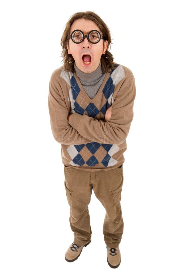 Geek teacher stock photo. Image of serious, standing - 70664378