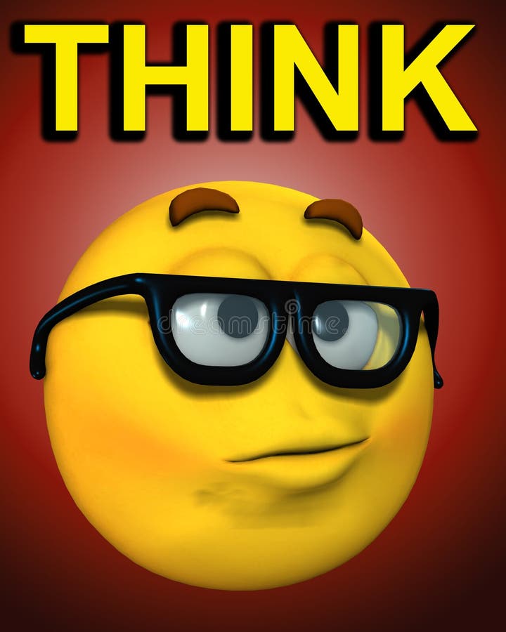 The Geek Thinks stock illustration. Illustration of emotional - 4446828