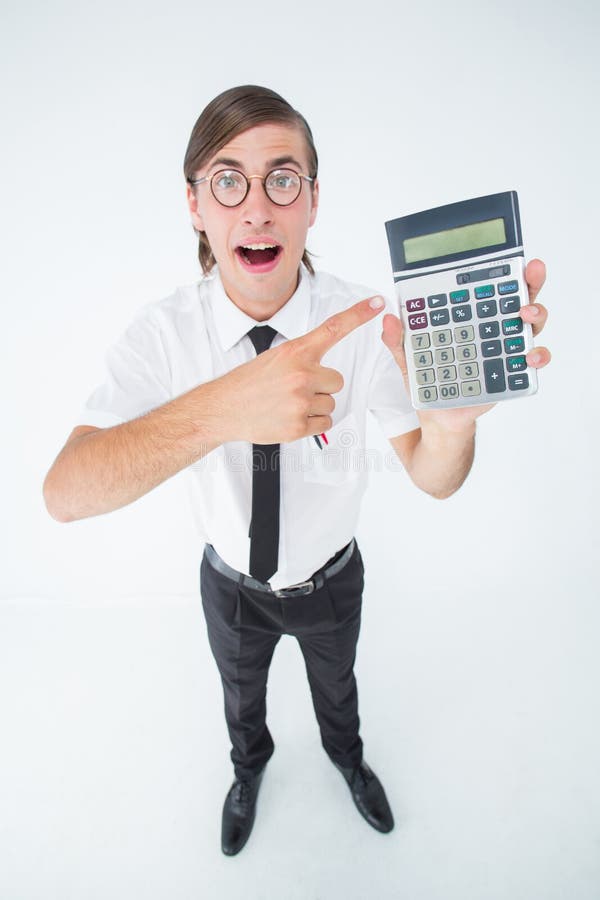 417 Happy Nerd Businessman Calculator Stock Photos - Free & Royalty ...