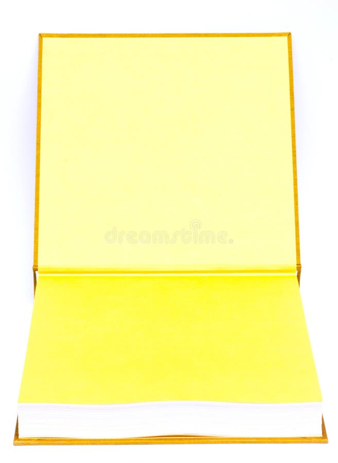 Geel boek met lege dekking stock foto. Image of onderwijs - 6433416