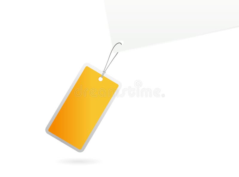 Geel etiket. Vector art. vector illustratie. Illustration of ...