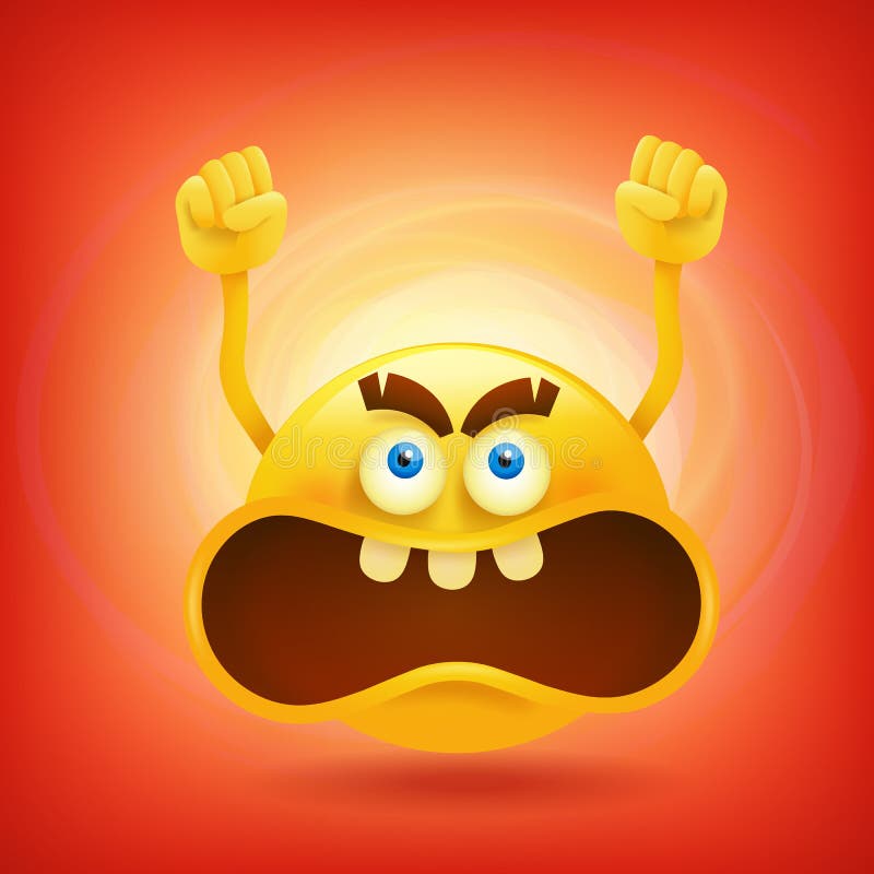 Boos Pictogram Smiley vector illustratie. Illustration of ogen - 32723