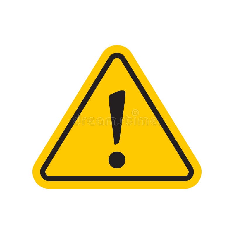 Geel Waarschuwingspictogram Met Uitroepteken Vector Illustratie ...