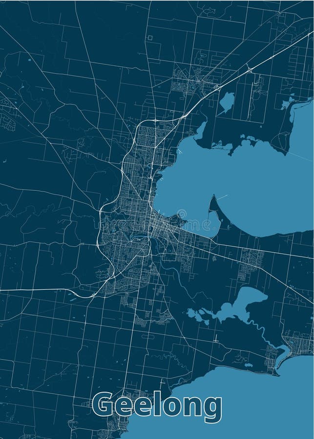 Geelong, Australia map stock vector. Illustration of circle - 329832900
