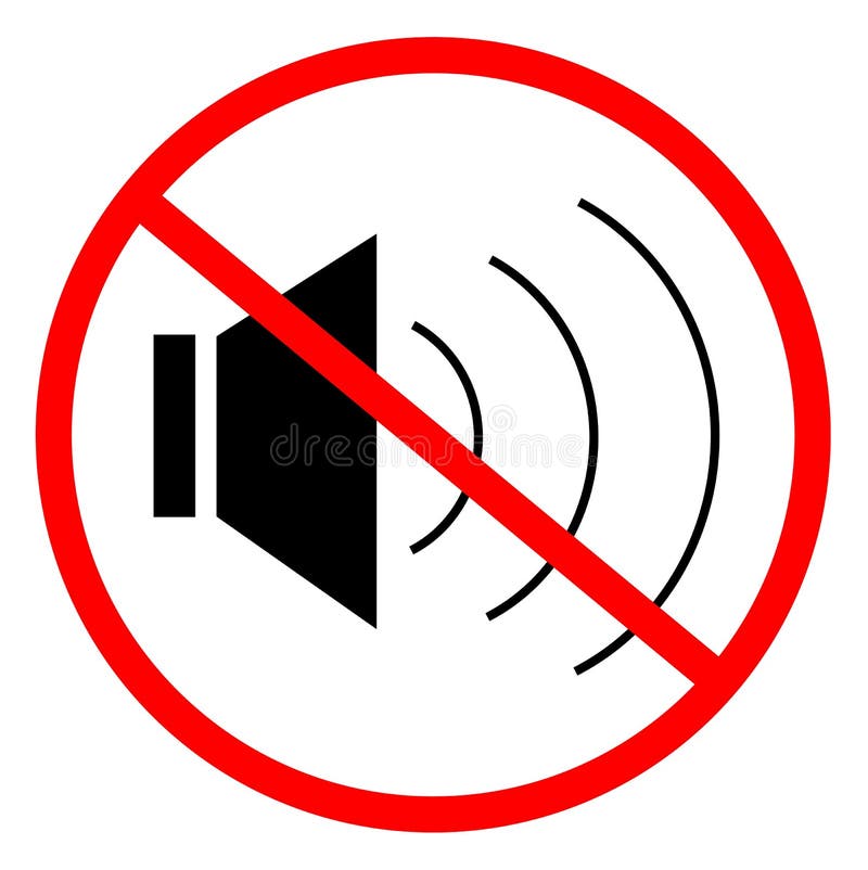 Pictogram Voor Instelling Van De Stille Modus. Verboden Teken ...