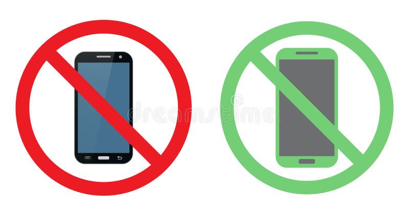 Verboden Mobiele Telefoon-symbool Stock Illustratie - Illustration of ...