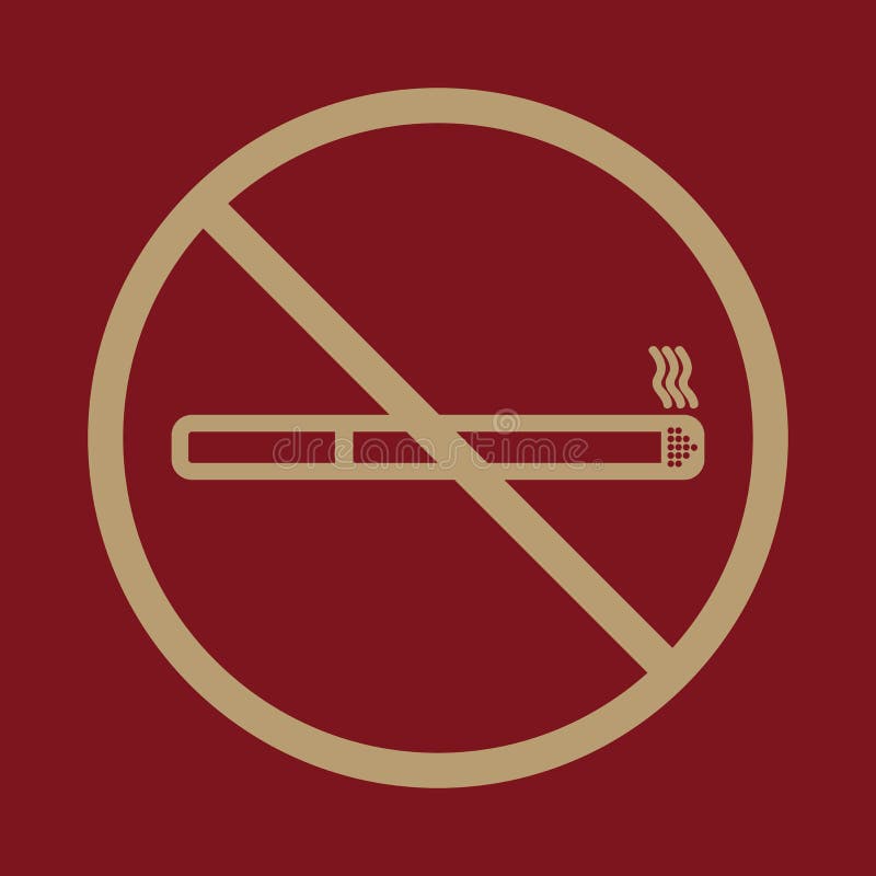 Geen Rookpictogram Einde Rokend Symbool Vector Vector Illustratie ...