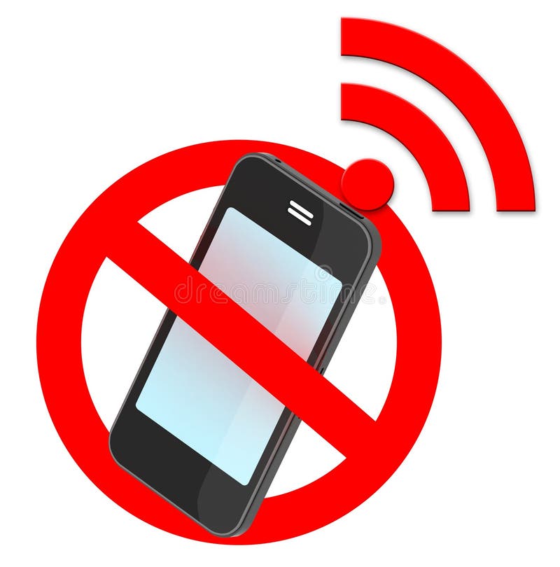 Van Mobiel Teken Schakel Telefoonpictogram Uit Geen Telefoon Toegestaan ...