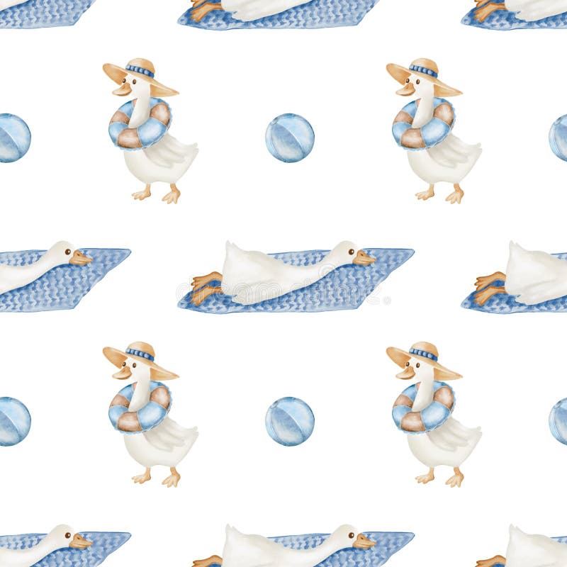 Geese in Playful Patterns Perfect for Textiles and Wallpaper Designs ...