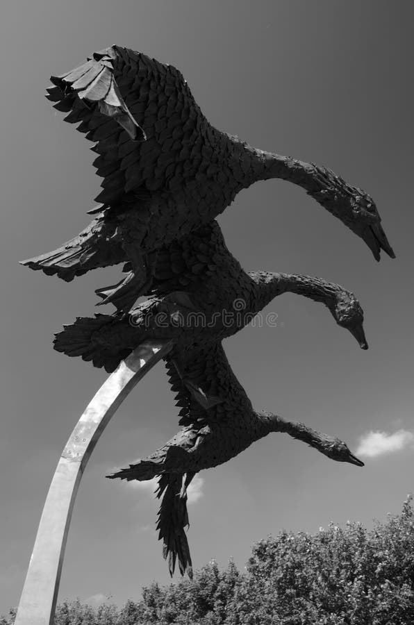 Geese Statue editorial photo. Image of stand, statue - 80079946