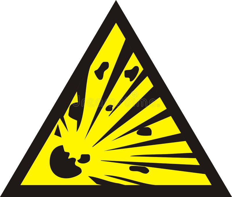 Gefahr Der Explosion - Warnzeichen Stock Abbildung - Illustration von ...