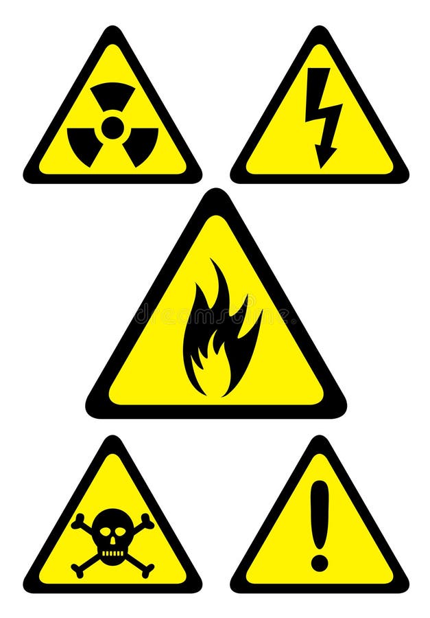 Gefahrensymbole vektor abbildung. Illustration von protect - 9282620