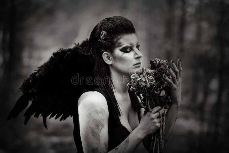 Gefallener Engel stockbild. Bild von gesicht, gotisch - 37672529