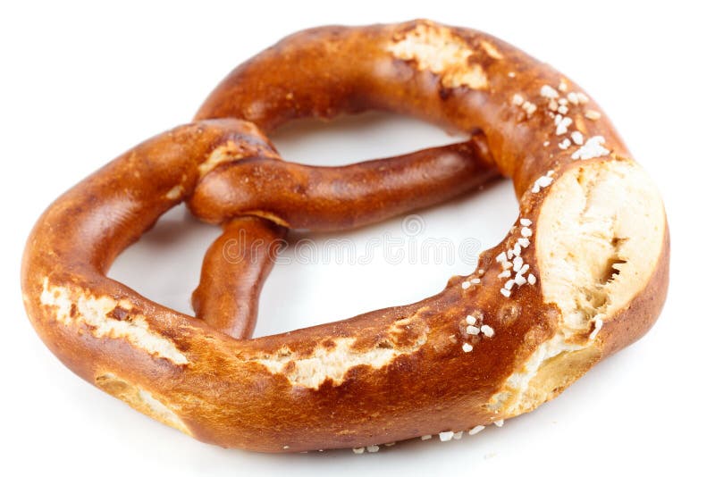 Geformtes Brot Der Brezel Mit Salz Stockfoto - Bild von frühstück ...
