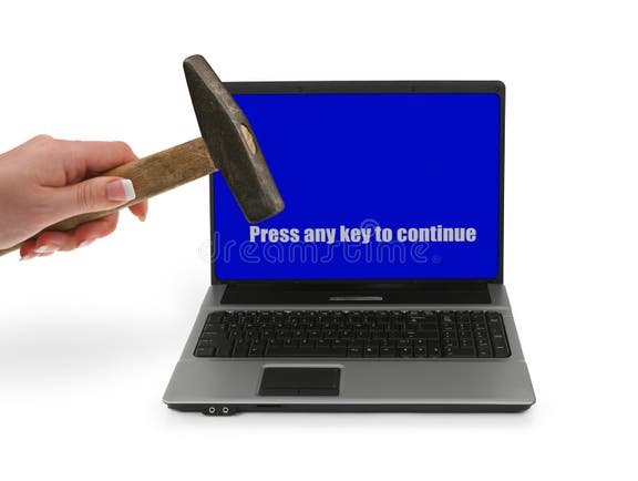 Gefrustreerd Met Computerproblemen #2 Stock Foto - Image of reparatie ...