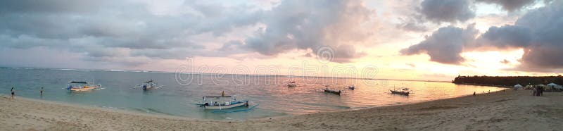 Geger beach Bali stock image. Image of water, sunset - 207066885