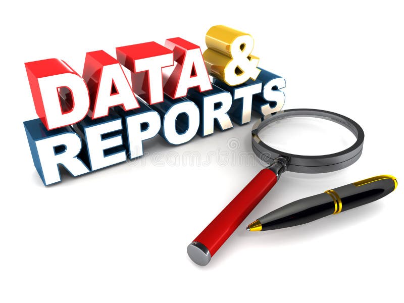 Gegevens en rapporten stock illustratie. Illustration of basis - 45526121