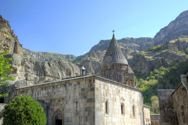Geghard monastery, Armenia stock image. Image of medieval - 67414927