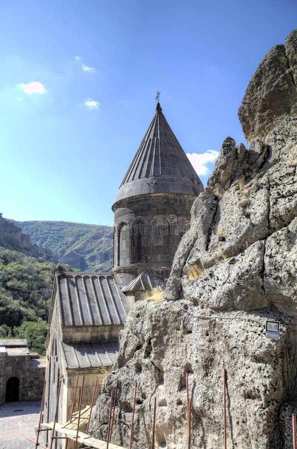 Geghard monastery, Armenia stock image. Image of medieval - 67414927