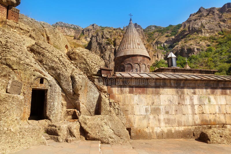 Geghard stock image. Image of panoramic, place, building - 48376221