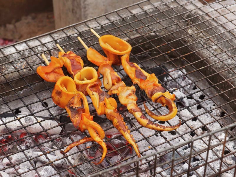 Gegrillter Kalmar stockbild. Bild von essen, frisch - 100592287