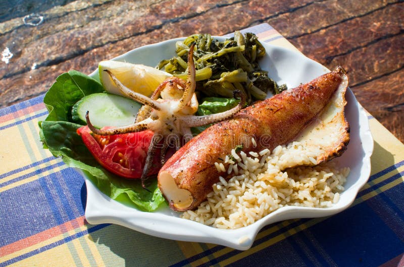 Gegrillter Kalmar, Thailand-Lebensmittel - Grill Von Den Kalmaren ...