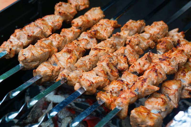 Gegrilltes Fleisch stockbild. Bild von fleisch, kebab - 32071969