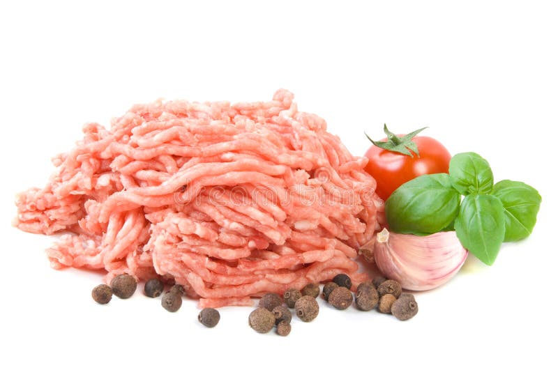 Rohes gehacktes Fleisch stockfoto. Bild von karotte, hintergrund - 25590244