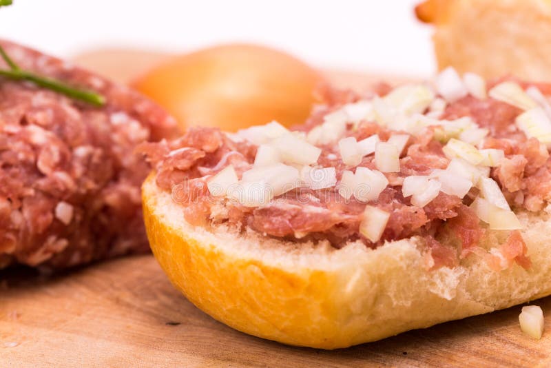 Gehacktes Fleisch stockfoto. Bild von schweinefleisch - 39320876