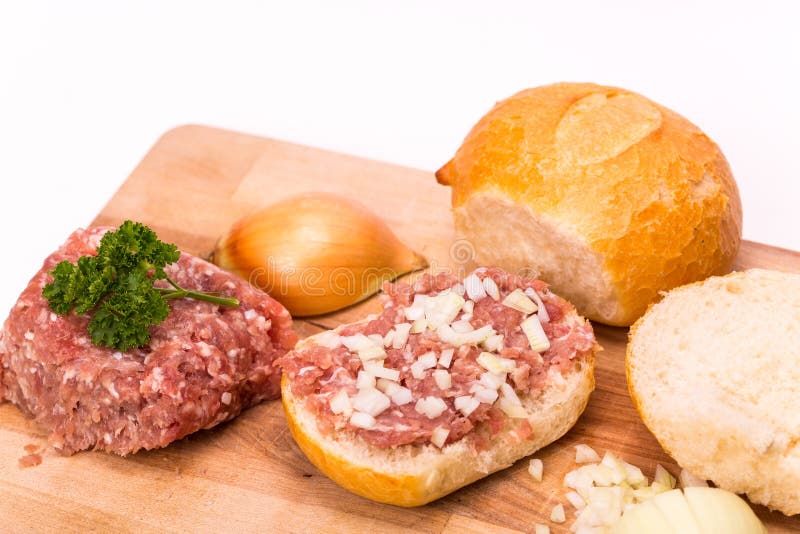 Gehacktes Fleisch stockfoto. Bild von schweinefleisch - 39320876