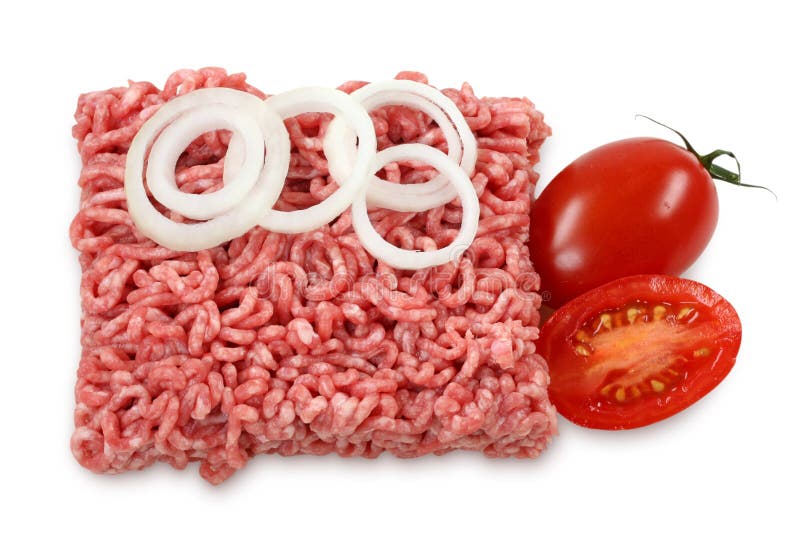 Gehacktes Fleisch stockfoto. Bild von ausschnitt, schweinefleisch - 6731466