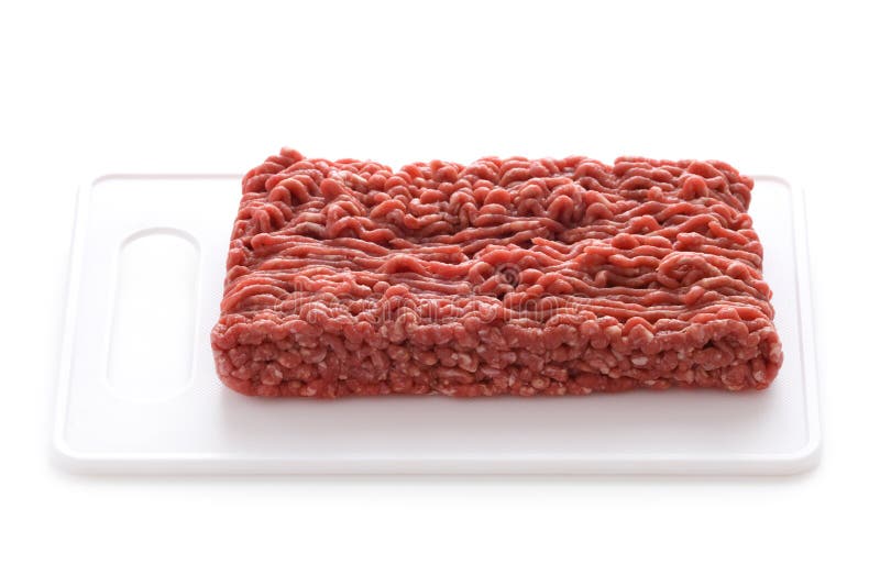 Gehacktes Rindfleisch stockbild. Bild von ungekocht, plastik - 22766317