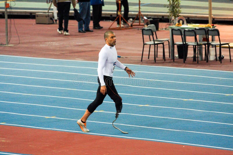 Gehandicapte atleet redactionele fotografie. Image of spoor - 9415357