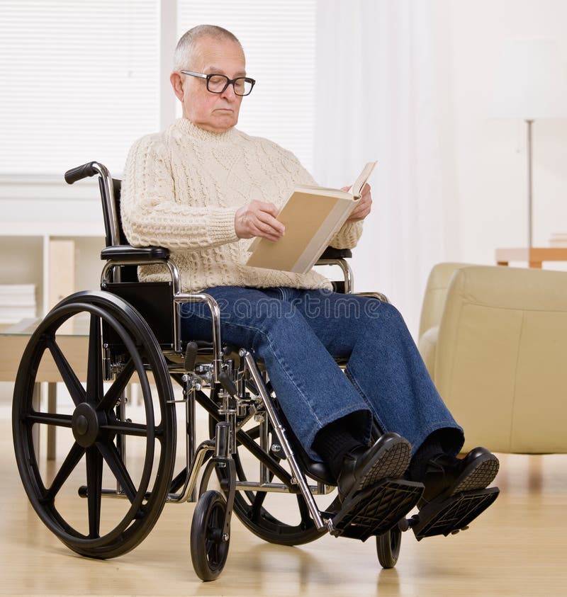 Gehandicapte Man in Een Rolstoel Stock Afbeelding - Image of kaukasisch ...