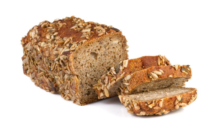 Tarwe Brood Op Witte Achtergrond Stock Afbeelding - Image of deeg ...