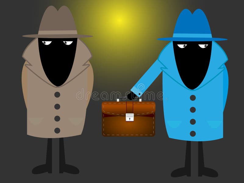 Geheimagenten Ein Spion Unter Mitteln Nahtloses Muster Pepople Vektor ...