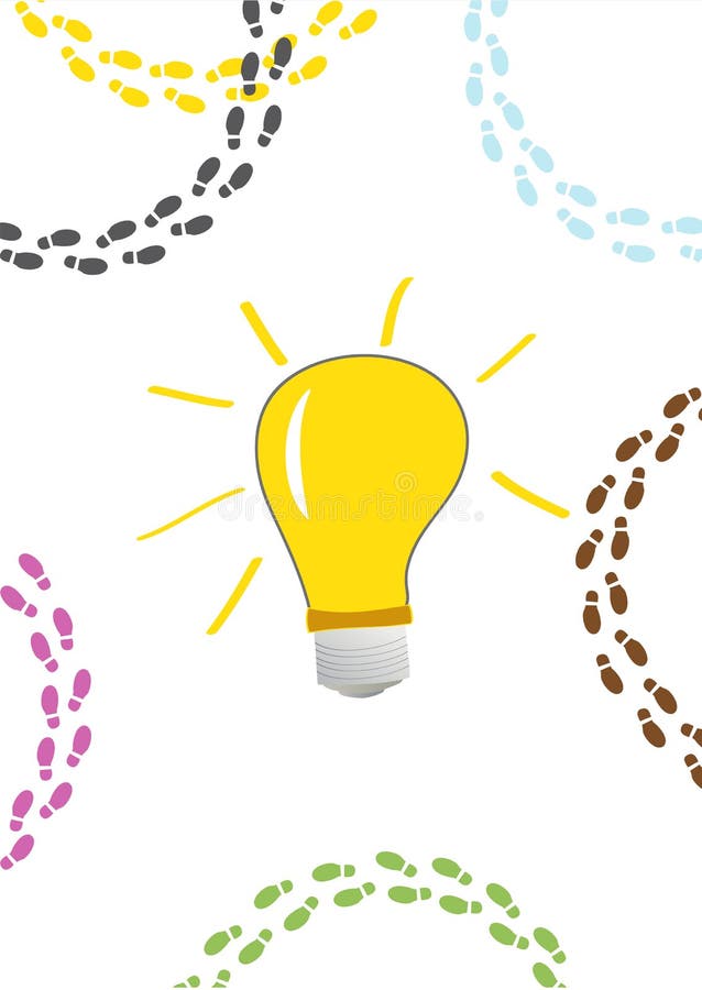 Gehen durch eine Idee vektor abbildung. Illustration von begrifflich ...