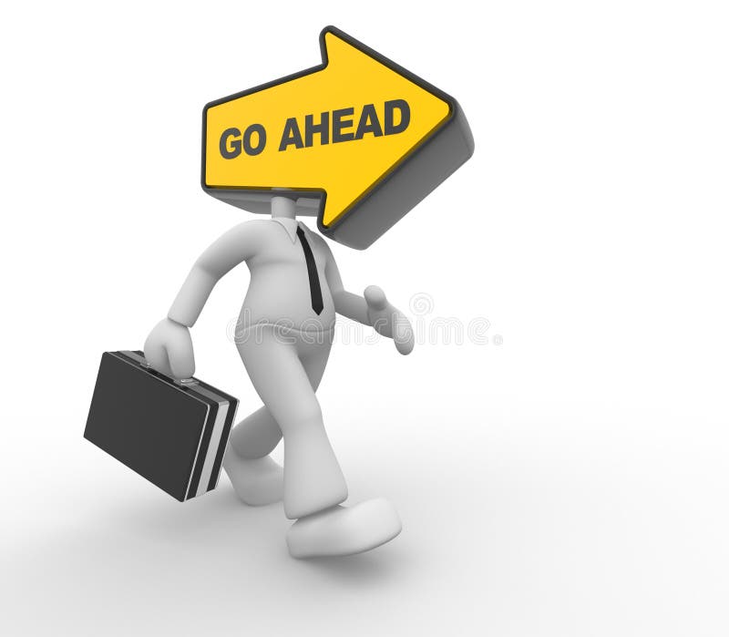 Gehen Sie voran stock abbildung. Illustration von zeichen - 29525088