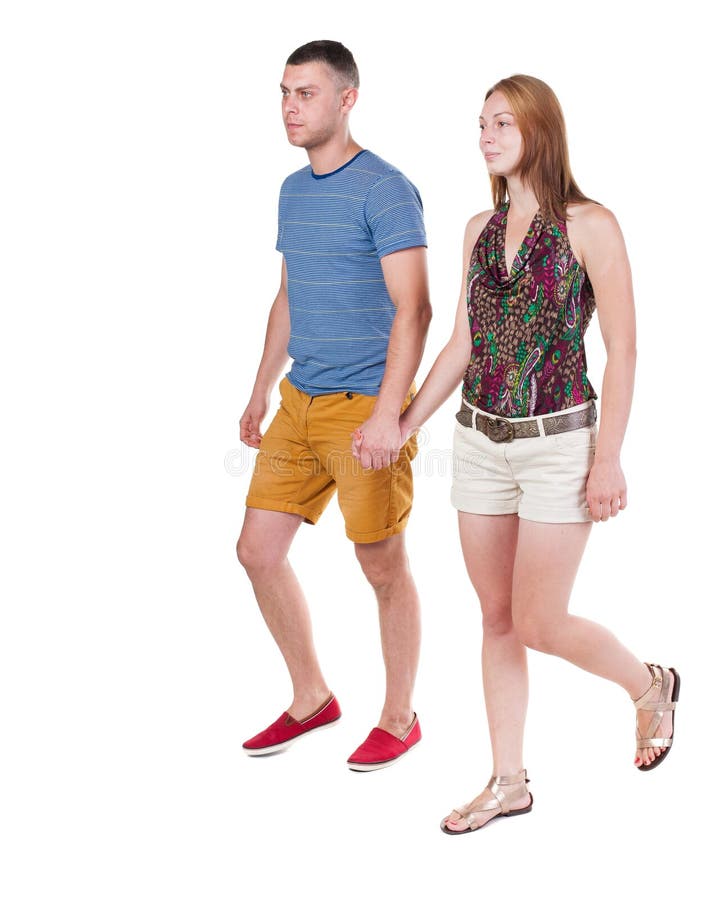 Gehende Paare Der Hinteren Ansicht Stockbild - Bild von hintergrund ...