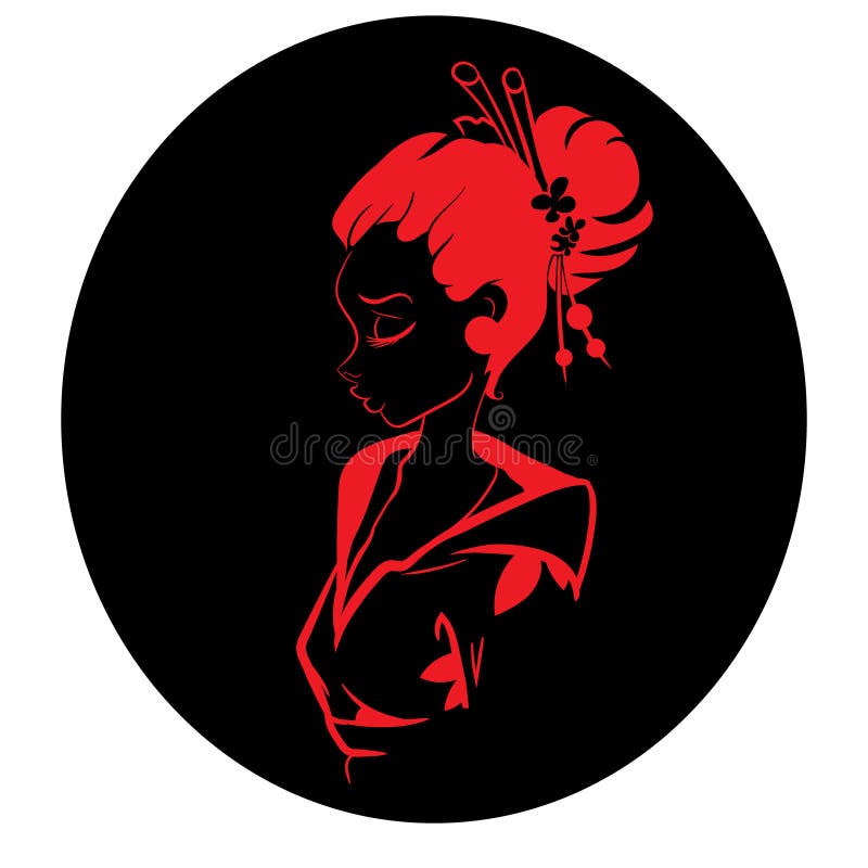 Geisha Stencil Stock Illustrations 32 Geisha Stencil Stock