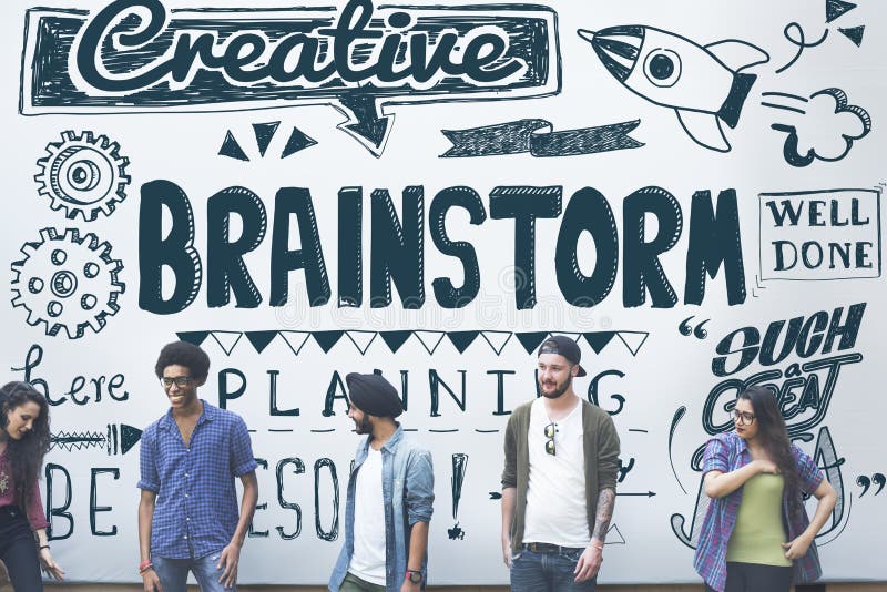 Geistesblitz-Planungs-denkende Analyse, Die Konzept Teilt Stockfoto ...