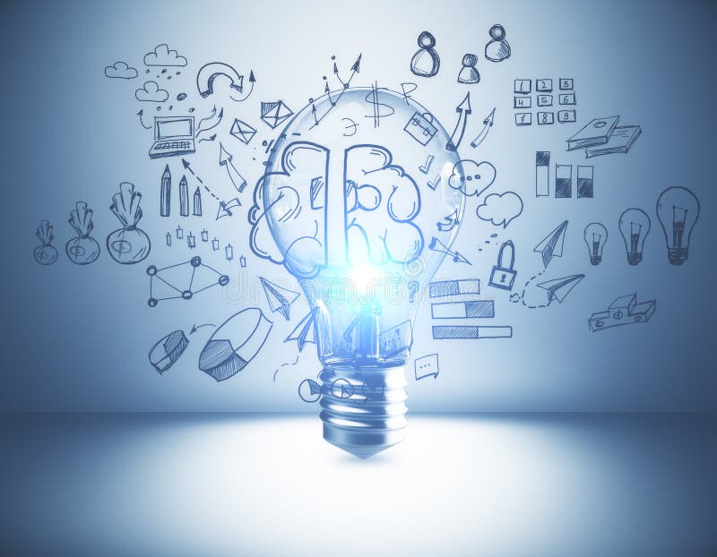 Geistesblitz Und Marketing-Konzept Stock Abbildung - Illustration von ...