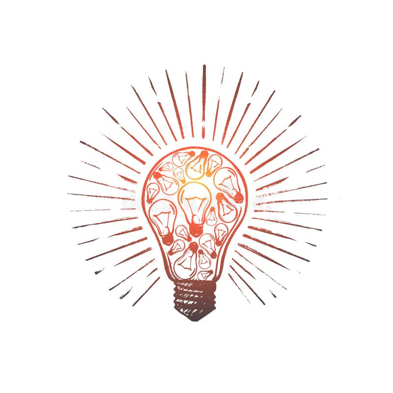 Geistesblitz, Kreativ, Gehirn, Verstand, Energiekonzept Hand ...